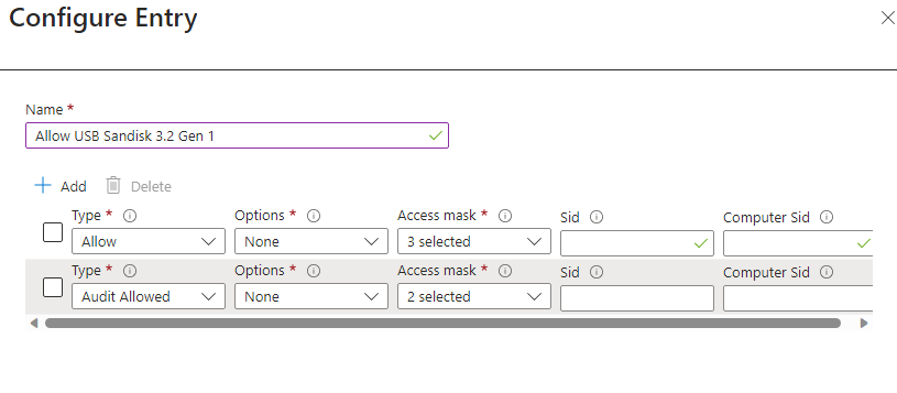 How to configure Removable Storage Access Control using Intune UI
